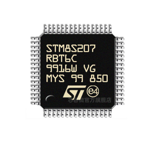 MCU 24MHz, 8-Bit MCU LQFP-64 STM8S207RBT6 Suitable for smart door lock and fingerprint lock scheme